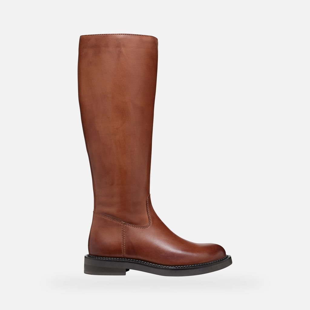 Hnedé dámske čižmy Geox Serilda | Geox.sk - Oficiálny e-shop GEOX pre ...