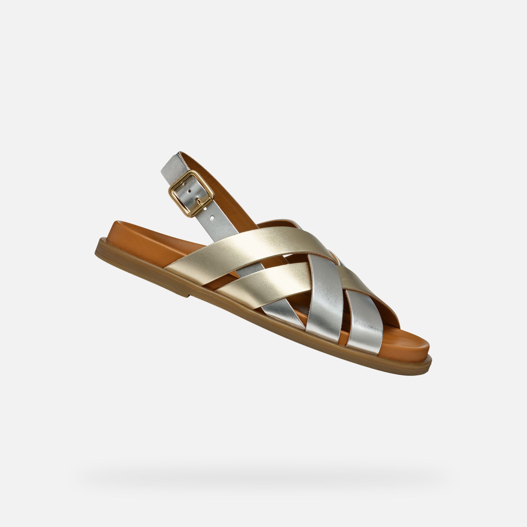 Zlaté dámske sandále Geox Adelash | Geox.sk - Oficiálny e-shop GEOX pre ...