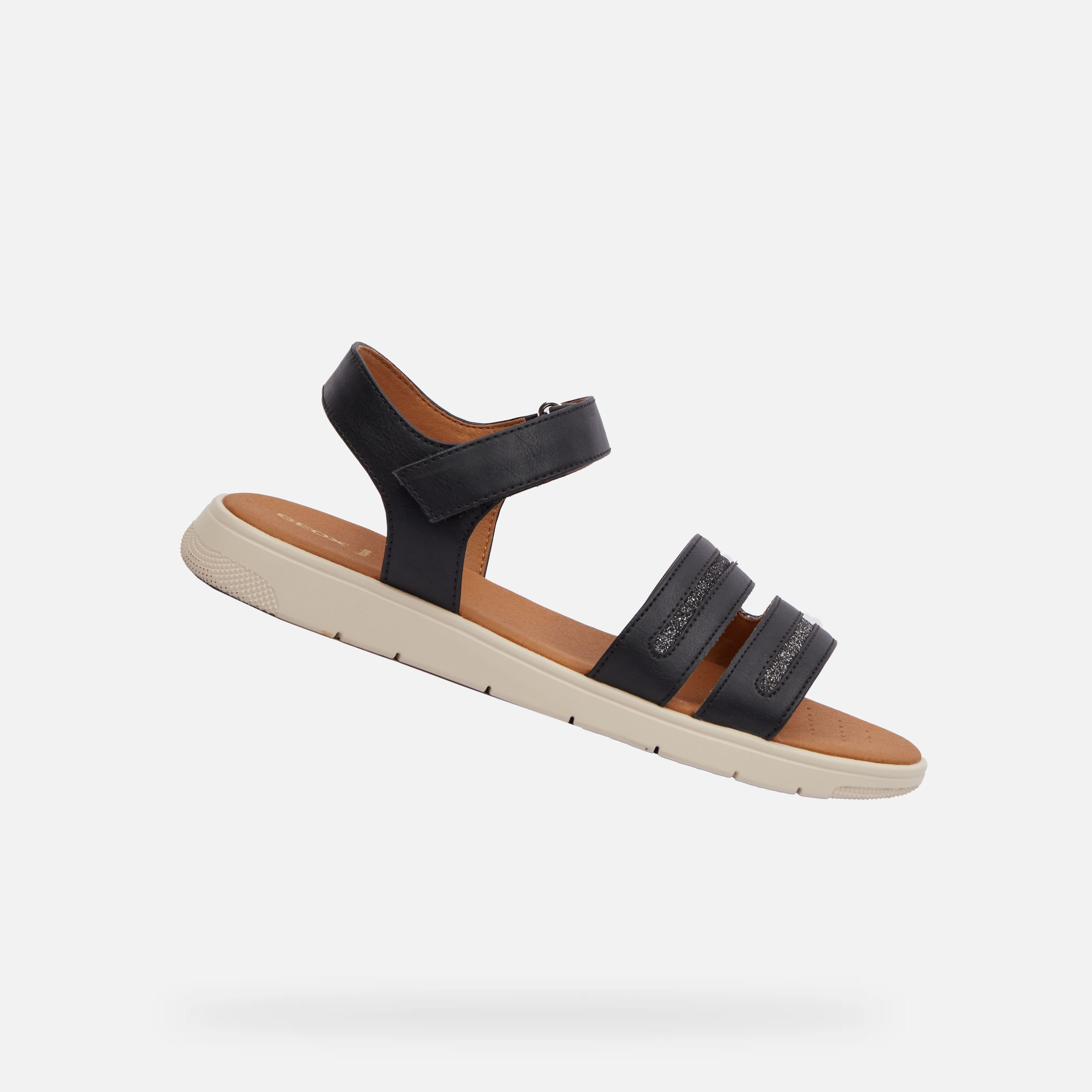 Čierne dámske sandále Geox Dandra | Geoxstore.sk - Oficiálny e-shop ...