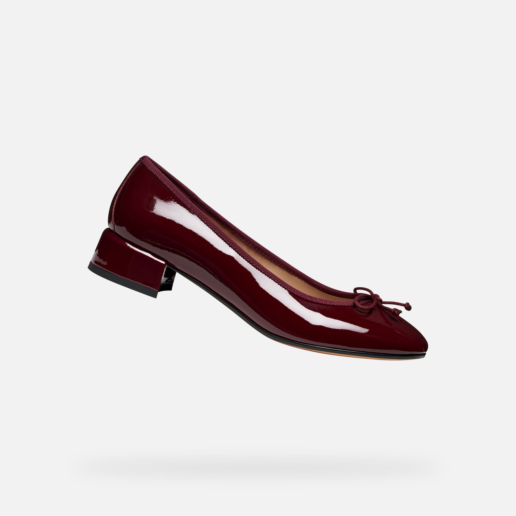 Bordowe baleriny damskie Geox Floretia | Geoxstore.pl - Oficjalny sklep ...